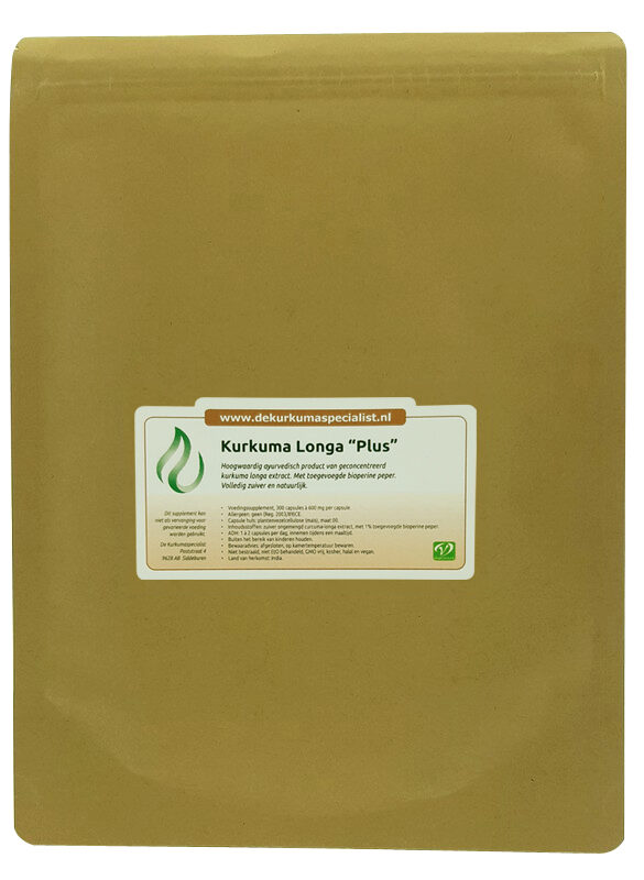 Kurkuma Longa 'Plus' (voordeel verpakking) - De Kurkuma Specialist