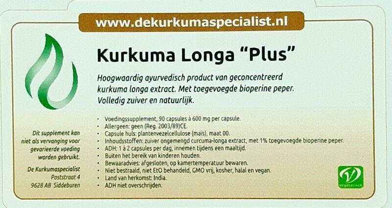 Kurkuma PLUS capsules kopen - De Kurkuma Specialist