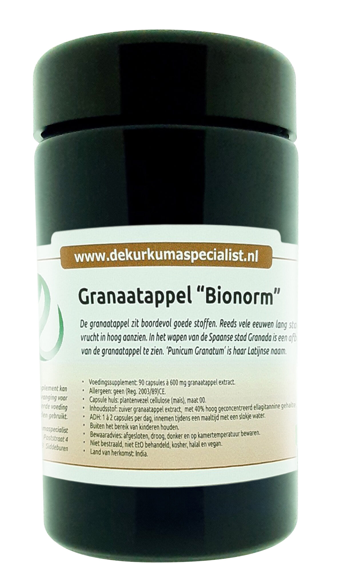 Granaatappel 'Bionorm' (1 flacon) - De Kurkuma Specialist
