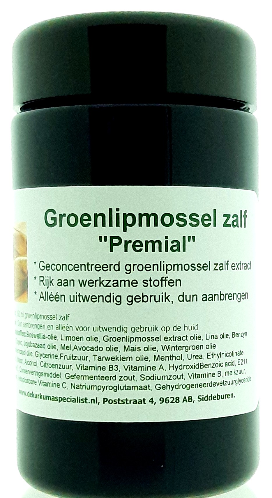 Groenlipmossel Zalf (Voordeel verpakking) - De Kurkuma Specialist